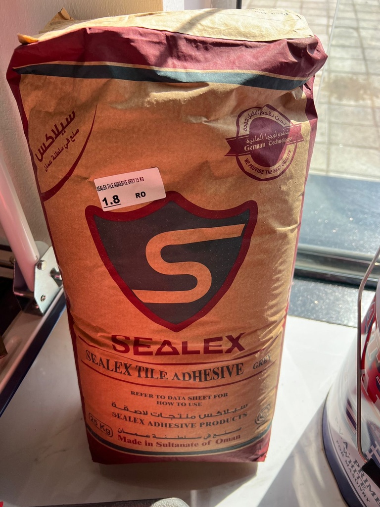 SEALEX TILE ADHESIVE GREY 25 KG | ICON HOME آیکون هوم