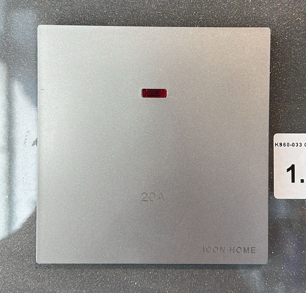 KS60-033 GREY 20A SWITCH WITH NEON | ICON HOME آیکون هوم